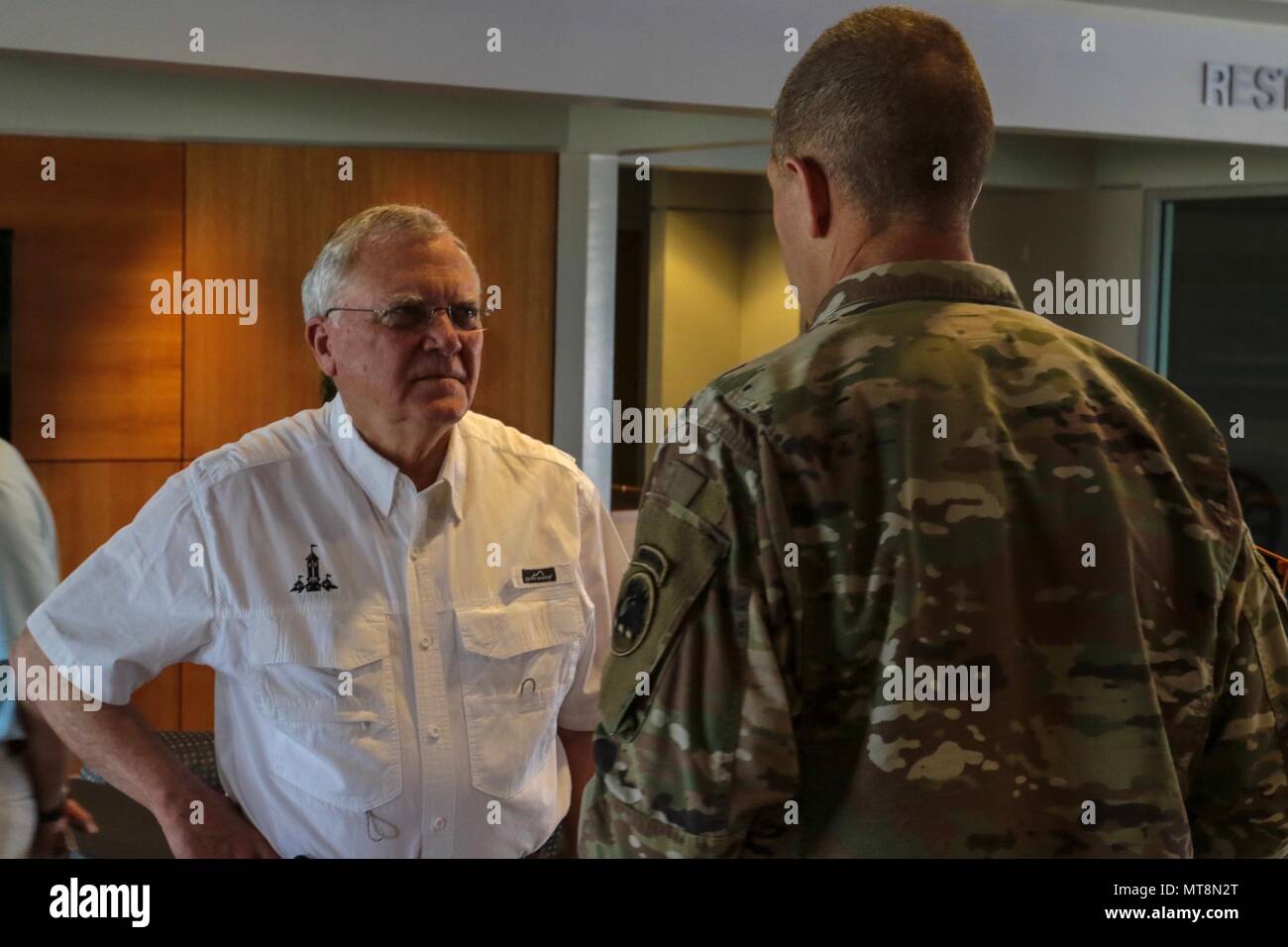 Fort Polk, La., May 15, 2018 - Gov. Nathan Deal of Georgia speaks to ...