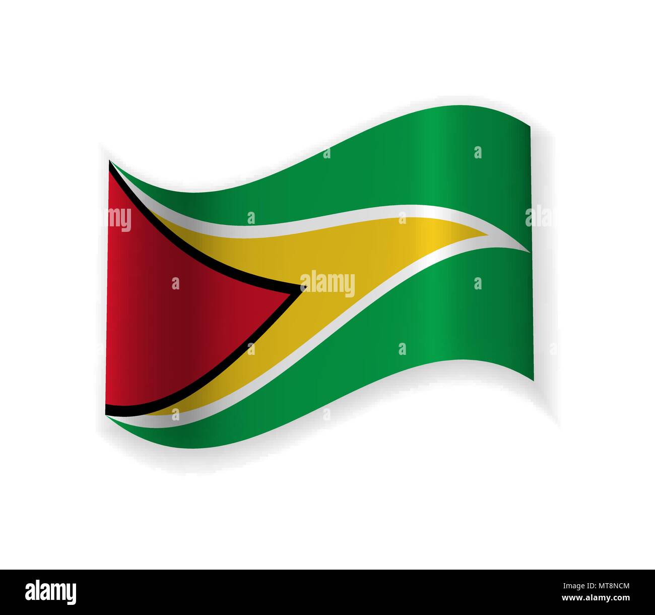 The Flag Of Guyana Stock Vector Image & Art - Alamy