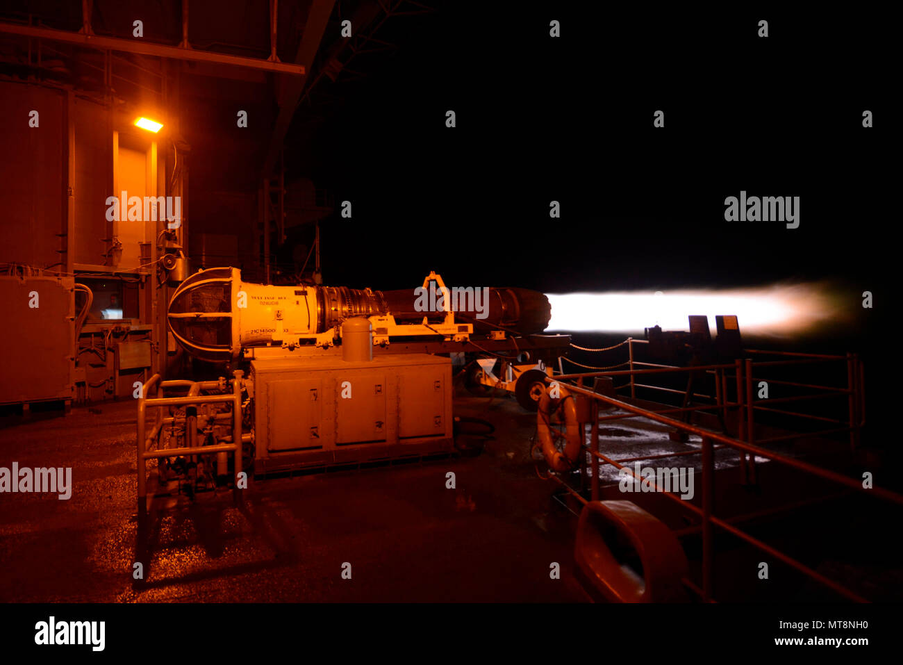 180514-N-ZU710-066 MEDITERRANEAN SEA (May 14, 2018) Sailors test a jet ...