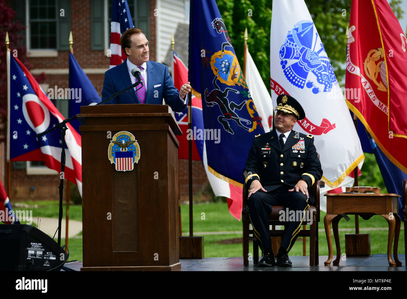 Pennsylvania Lt. Gov. Mike Stack delivers the keynote speech during the ...