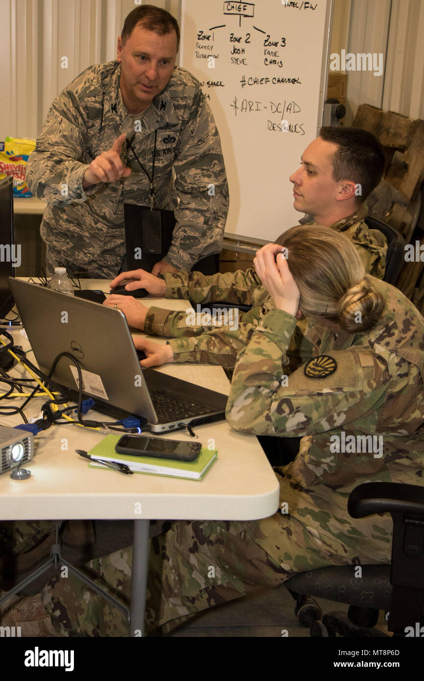 Col. Corey Halvorson discusses details of Cyber Shield with Spc ...