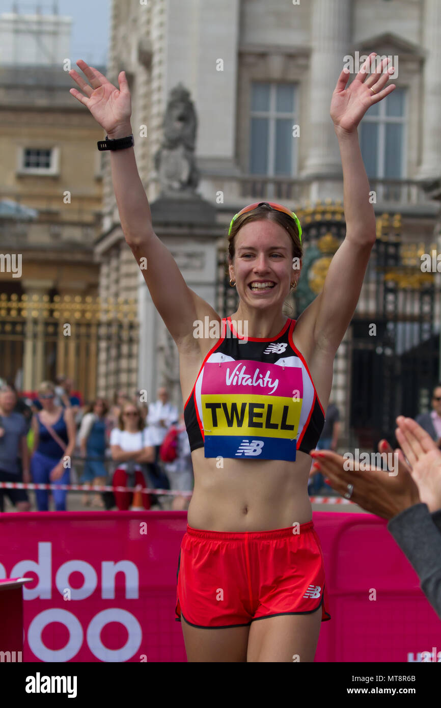 London,UK,28th May 2018,Steph Twell winner of the Female Vitality ...