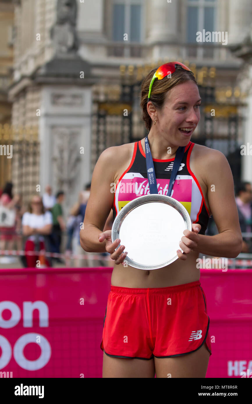 London,UK,28th May 2018,Steph Twell winner of the Female Vitality ...