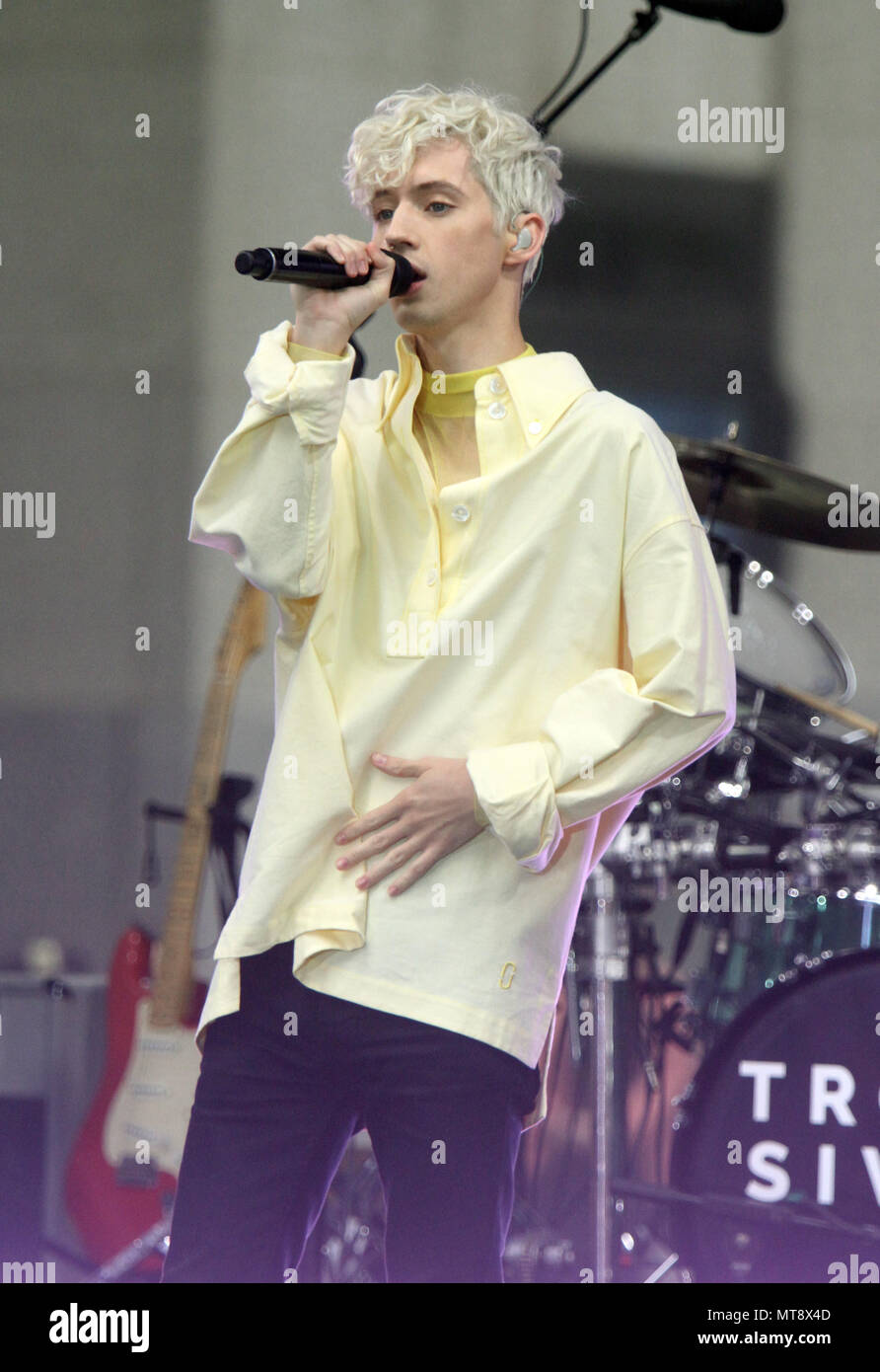 New York, USA. 28th May, 2018. Troye Sivan performs on NBC's Today Show ...