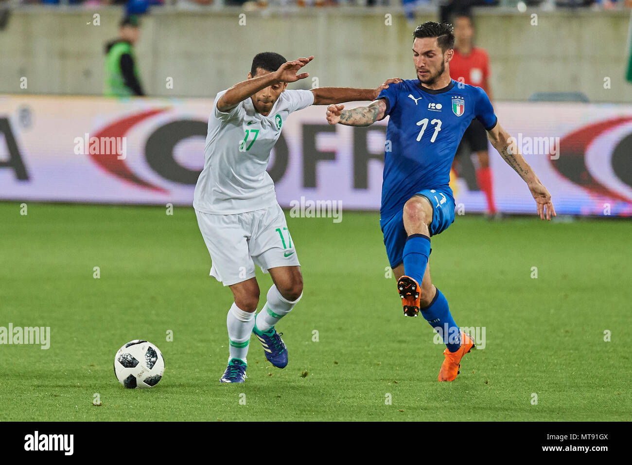 St. Gallen, Switzerland. 28th May 2018. Taiseer Aljassam and Matteo ...