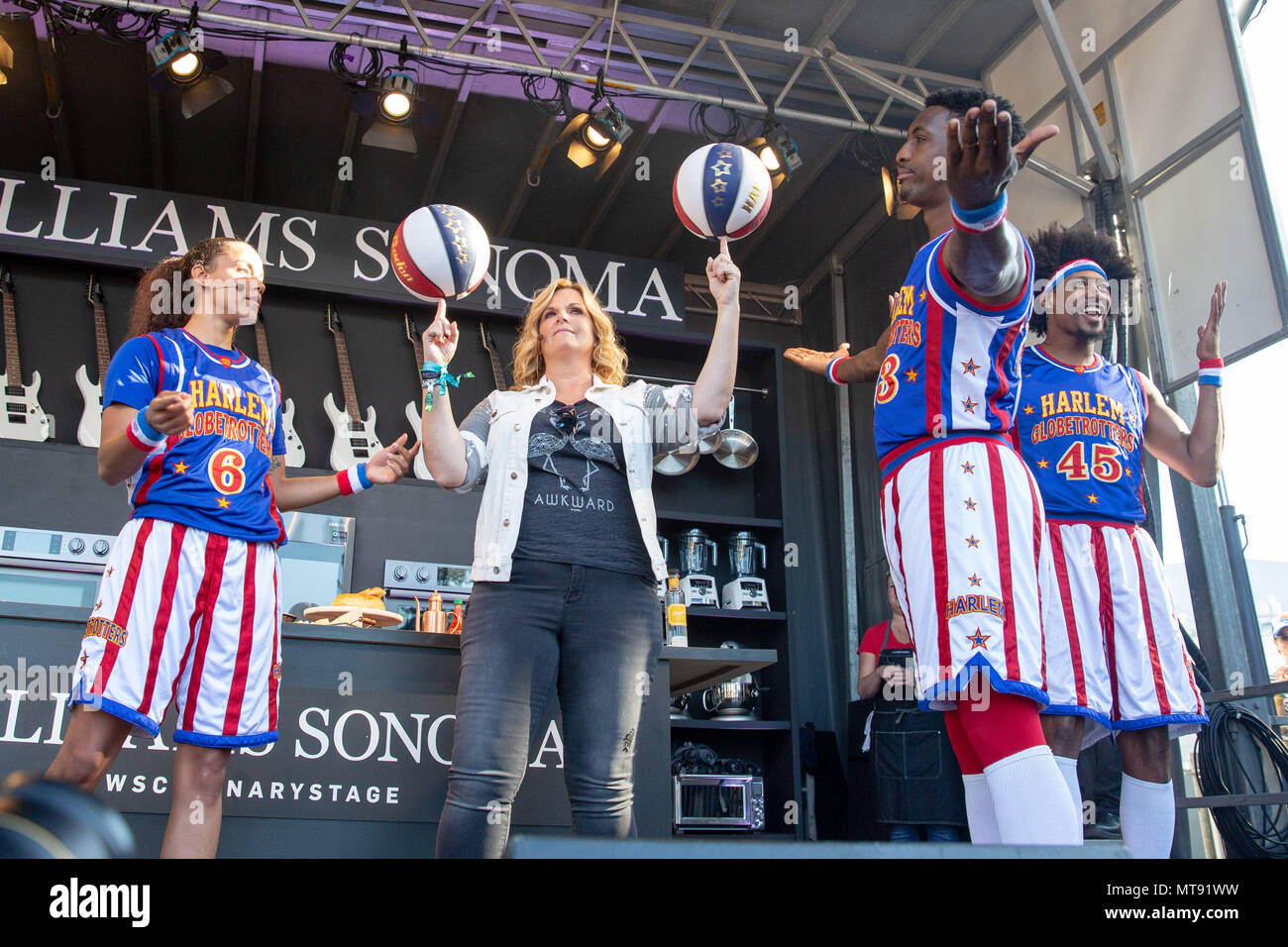 Napa, California, USA. 27th May, 2018. Harlem Globetrotters members ...