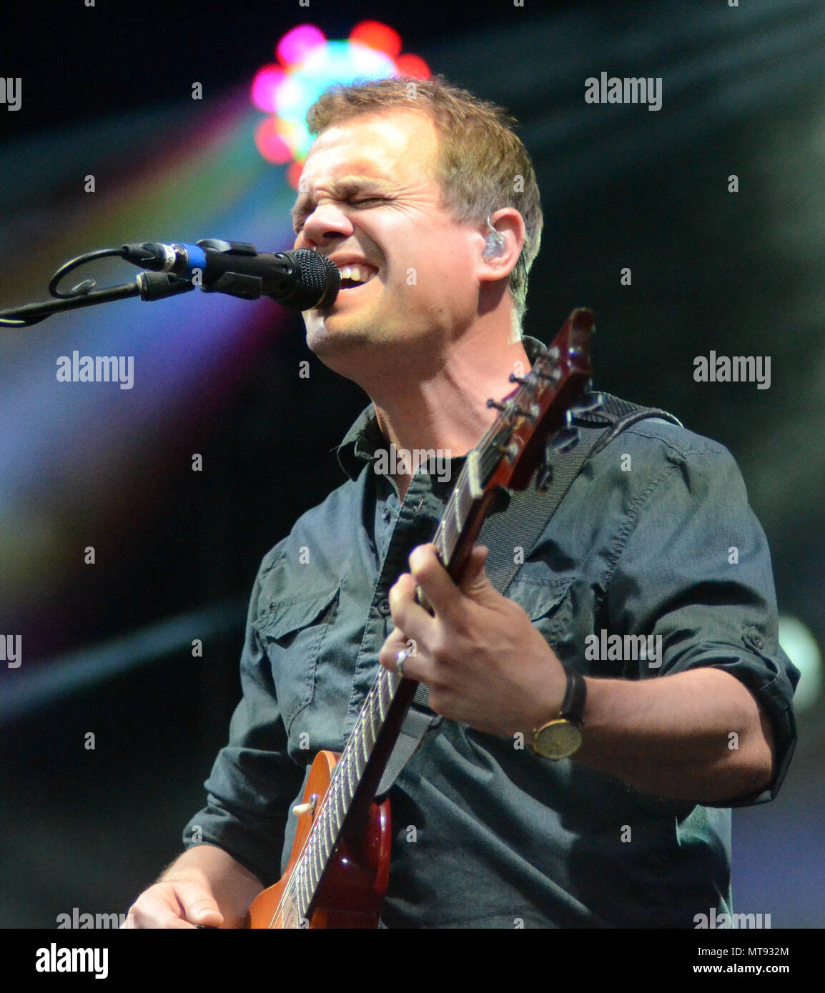 Chillicothe, Illinois, USA. 25th May, 2018. Lead singer Brendan Bayliss ...