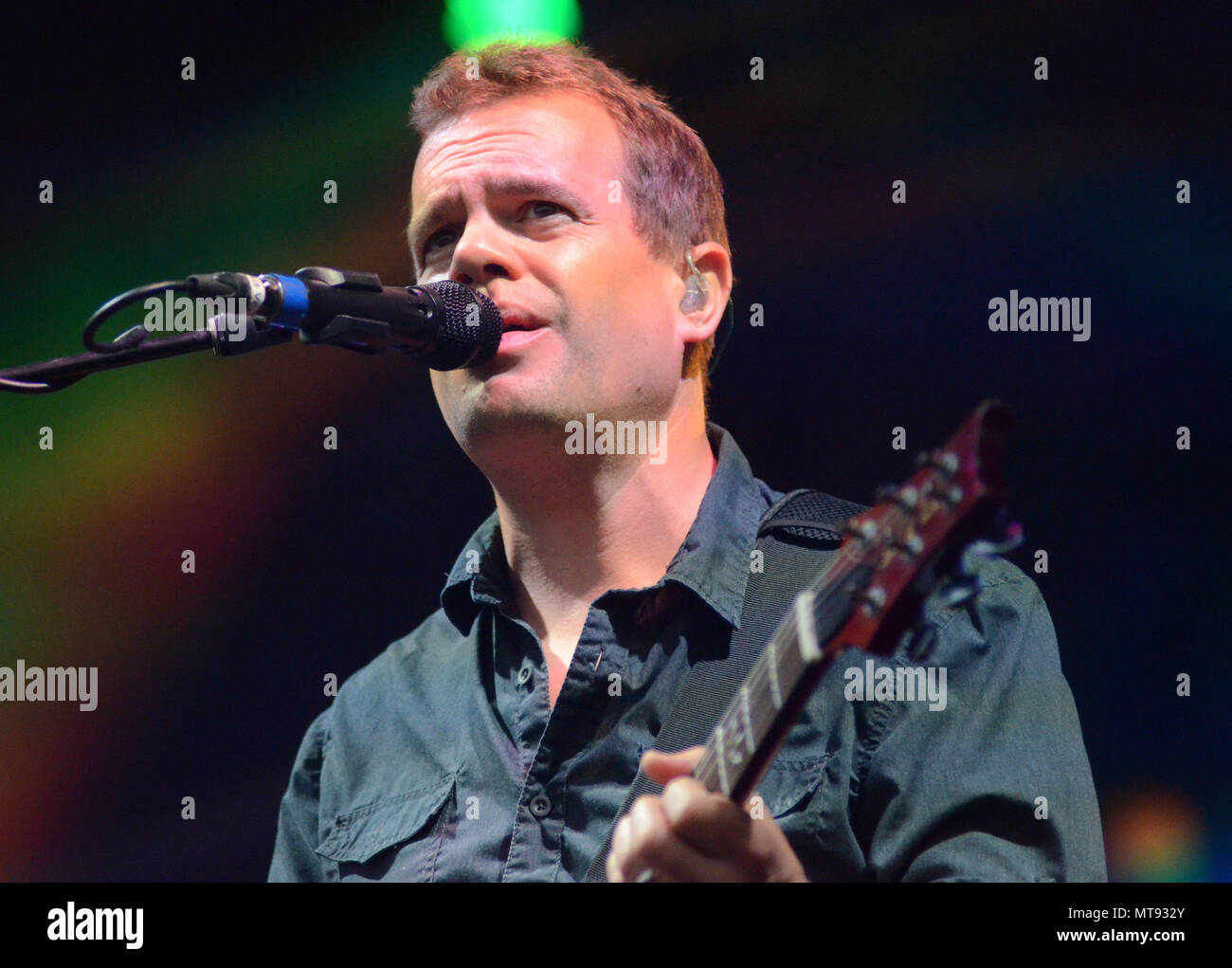 Chillicothe, Illinois, USA. 25th May, 2018. Lead singer Brendan Bayliss ...