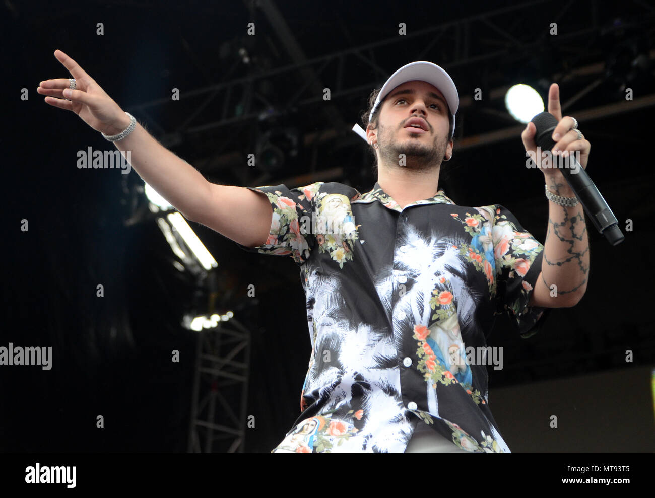Falcon Heights, Minnesota, USA. 27th May, 2018. Rap artist Russ ...
