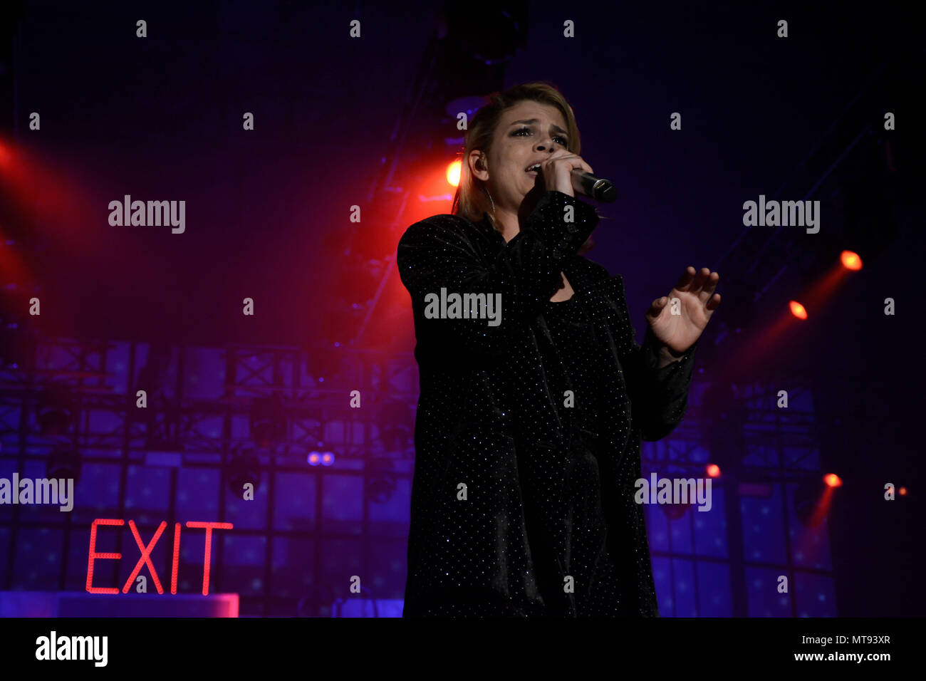 Naples, Italy. 28 May, 2018. The italian singer Emmanuela Marrone, also ...