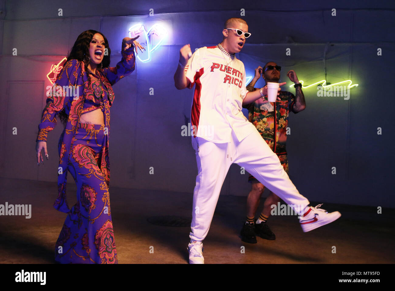 Miami, Florida, USA. 29th May, 2018. Cardi B, Bad Bunny & J Balvin on ...