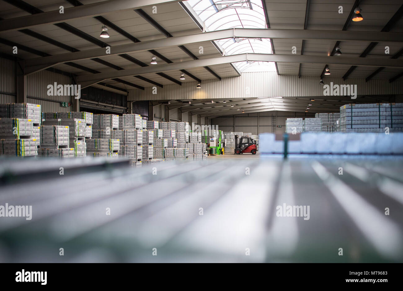 Production of aluminium at TRIMET Aluminium SE in Essen, North Rhine ...