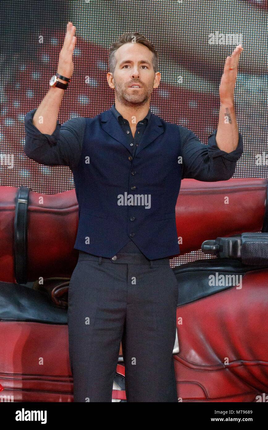 Tokyo, Japan. May 29, 2018, Canadian actor Ryan Reynolds attends the ...