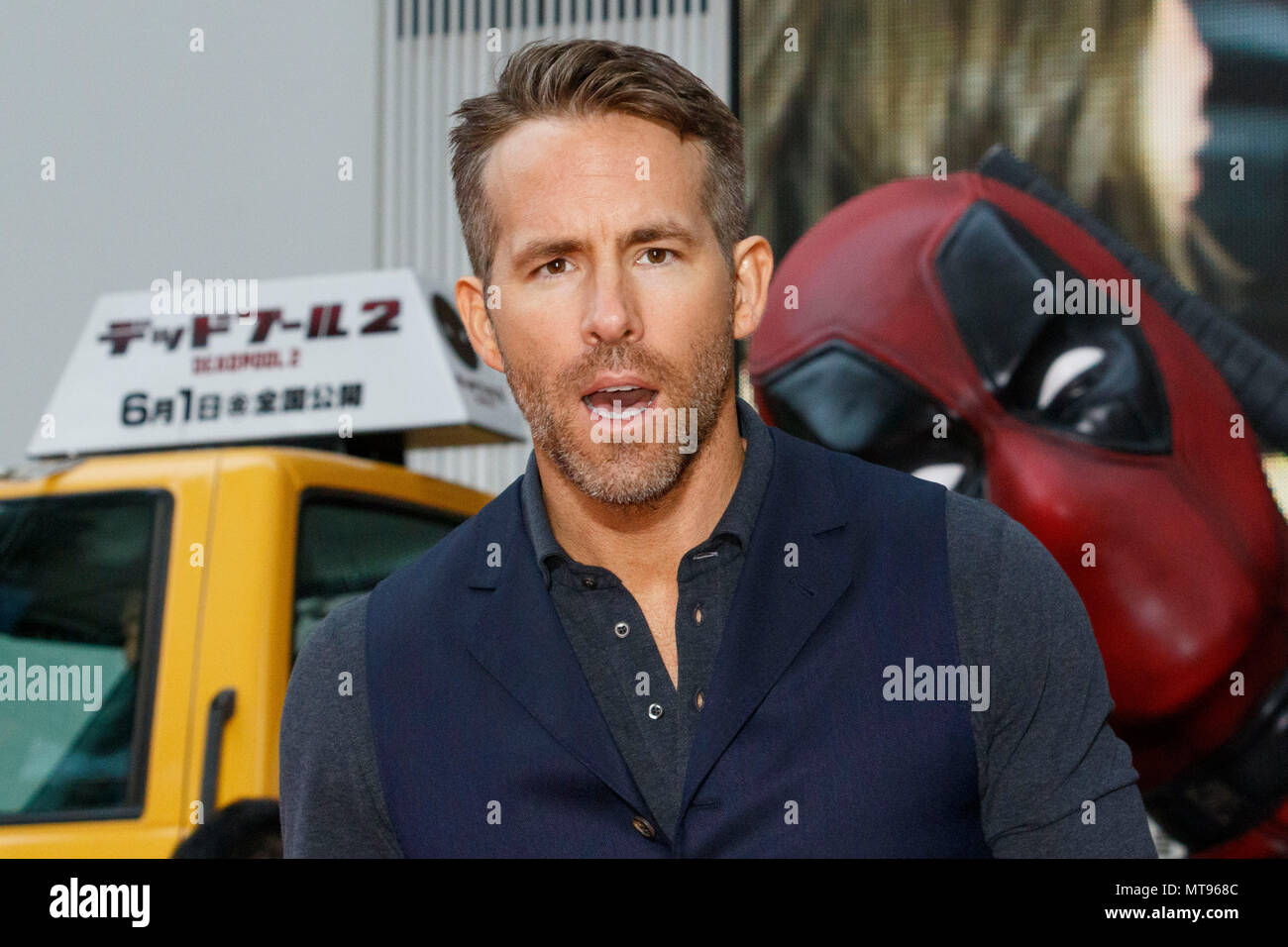 Tokyo, Japan. May 29, 2018, Canadian actor Ryan Reynolds attends the ...