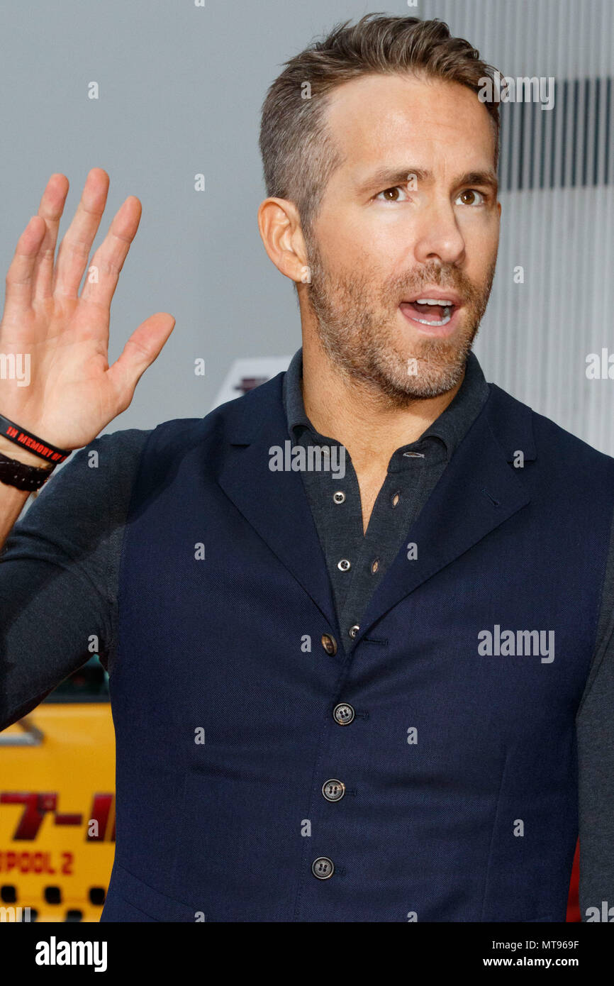 Tokyo, Japan. May 29, 2018, Canadian actor Ryan Reynolds attends the ...