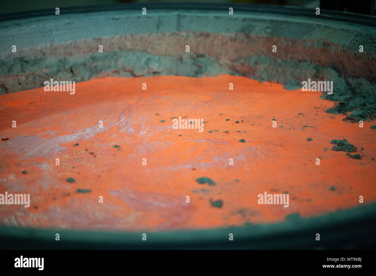 Production of aluminium at TRIMET Aluminium SE in Essen, North Rhine ...