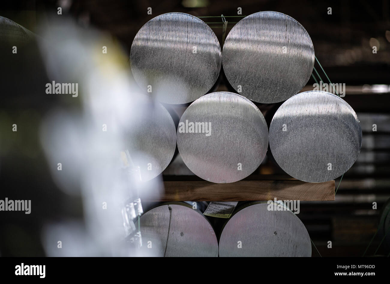 Production of aluminium at TRIMET Aluminium SE in Essen, North Rhine ...