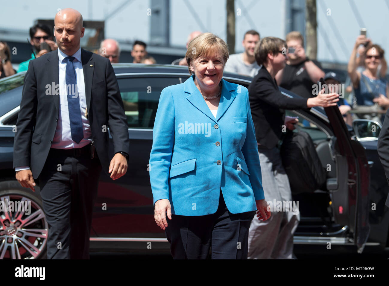 Duesseldorf, Germany. 29 May 2018, Chancellor Angela Merkel of the ...
