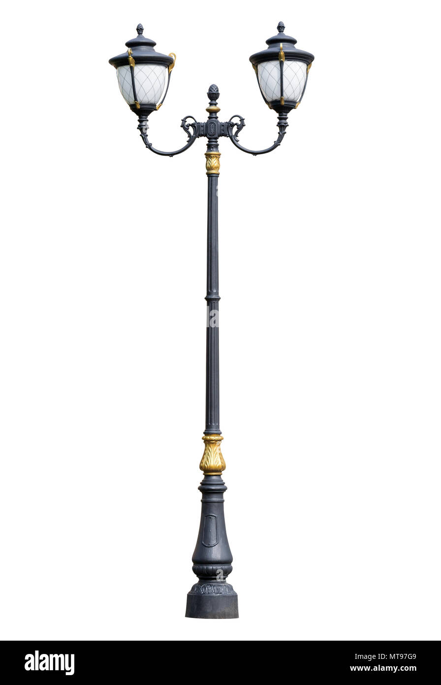 Double lamp post Cut Out Stock Images & Pictures - Alamy