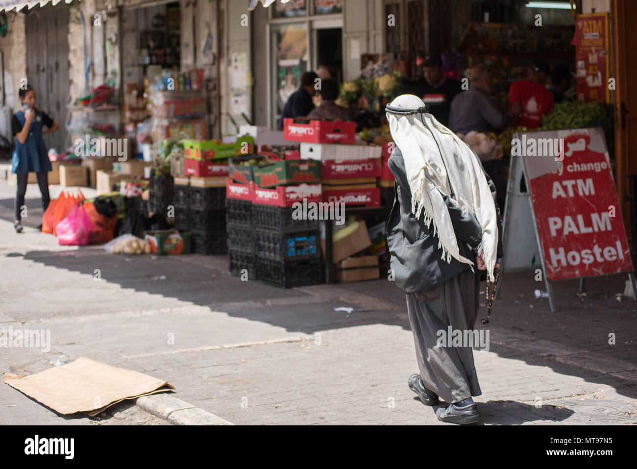 JERUSALEM, ISRAEL - MAY 16, 2018: Palestinian Muslim people living ...