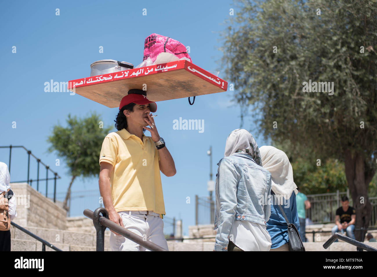 JERUSALEM, ISRAEL - MAY 16, 2018: Palestinian Muslim people living ...