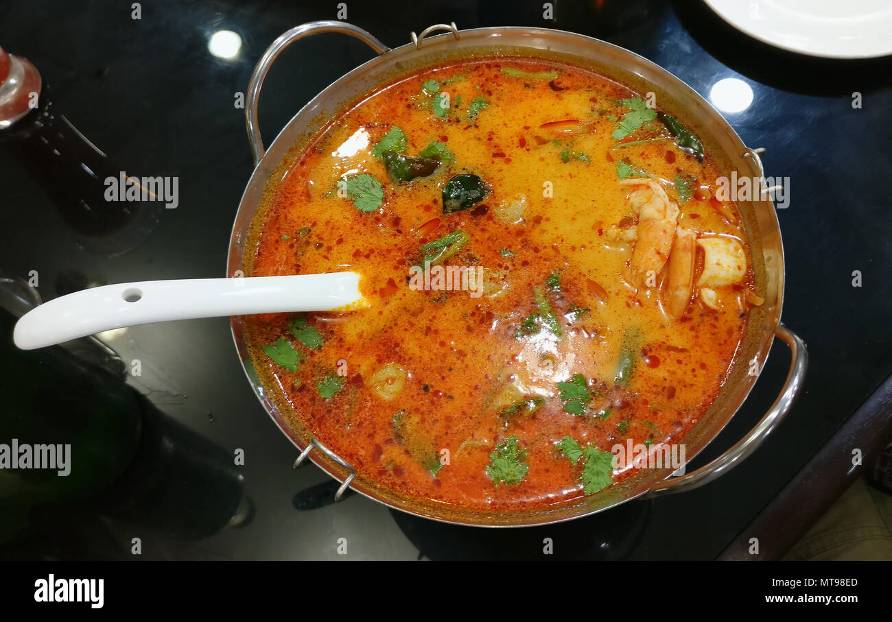 tom yam seafood - thailand spicy soup Stock Photo - Alamy