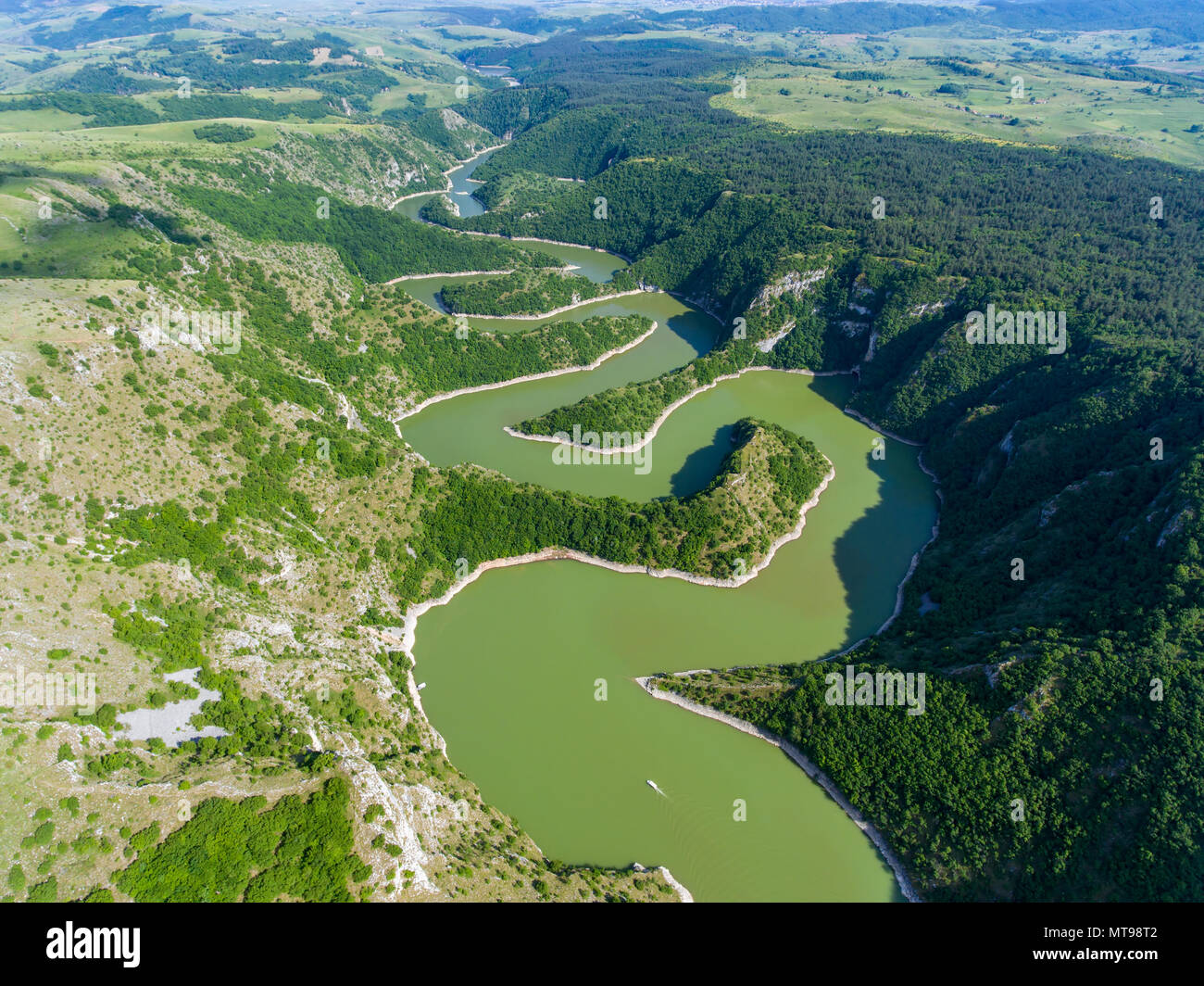 Aerial view of meanders and river hi-res stock photography and images ...