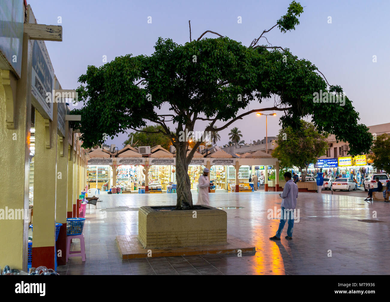 Central market at night, Dhofar Governorate, Salalah, Oman Stock Photo ...