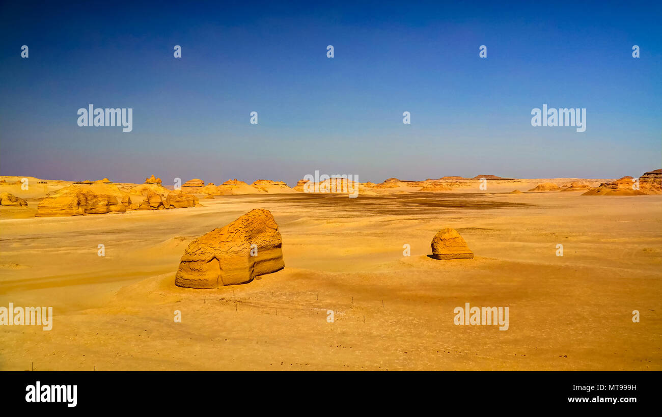 Nature sculpture in Wadi Al-Hitan aka Whales Valley, Egypt Stock Photo ...