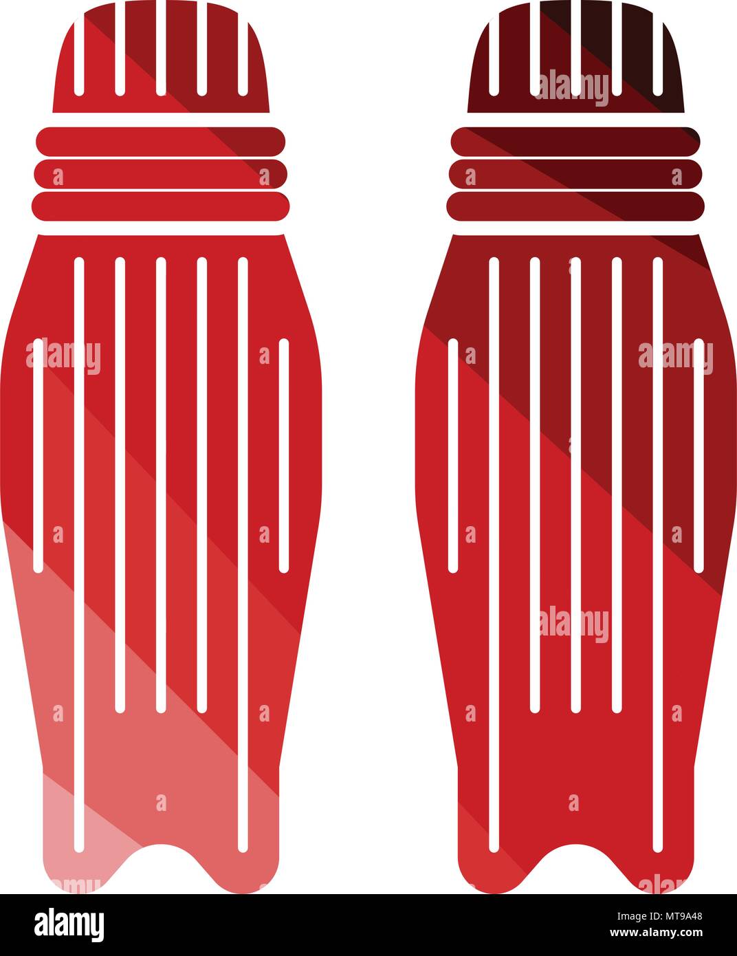 Cricket leg protection icon. Flat color design. Vector illustration ...