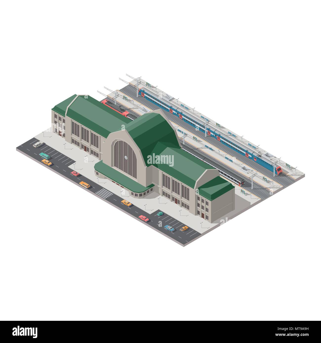Railway terminal station Cut Out Stock Images & Pictures - Alamy