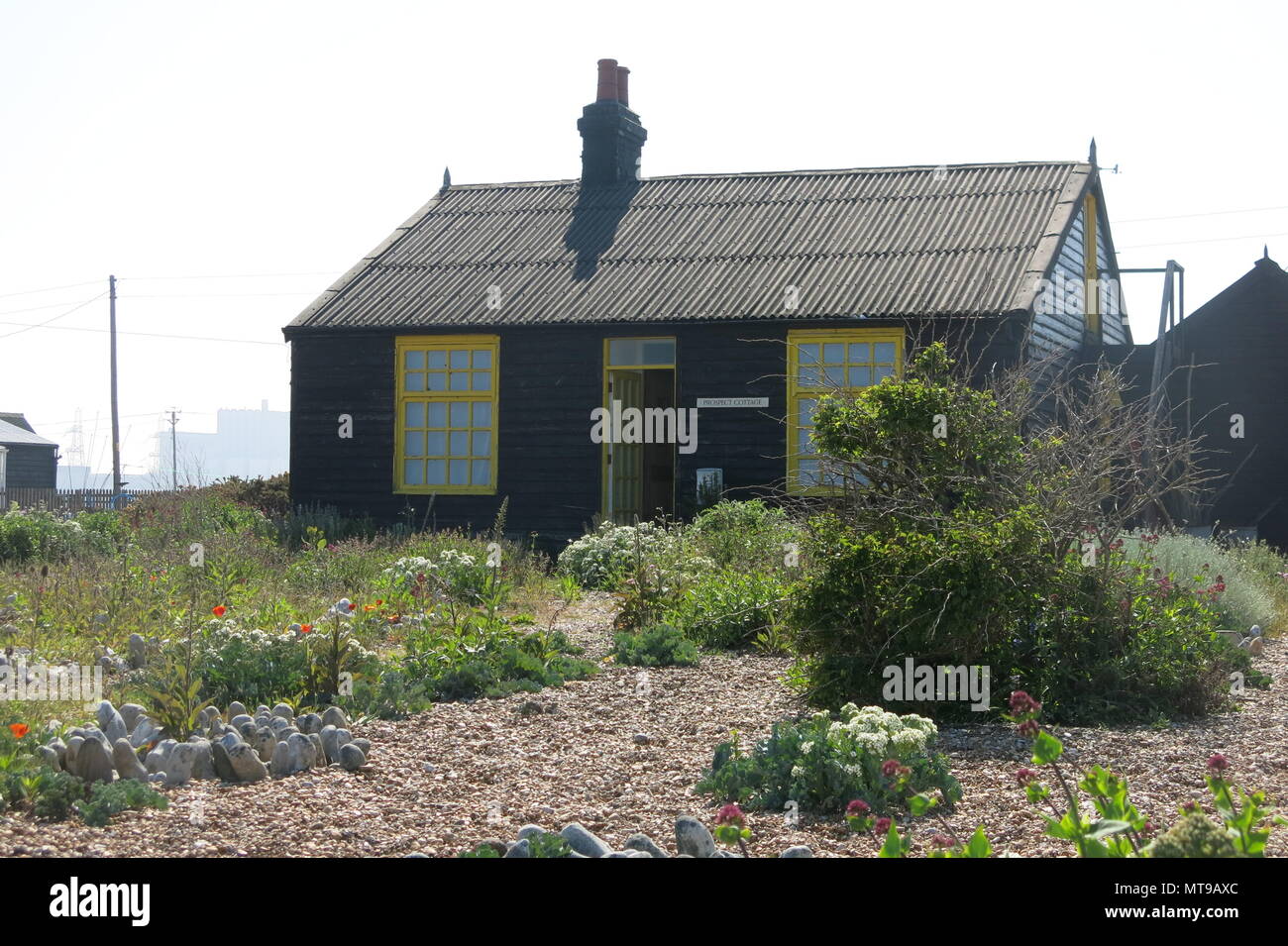 Prospect Cottage with its black tar varnish and cheery yellow window ...