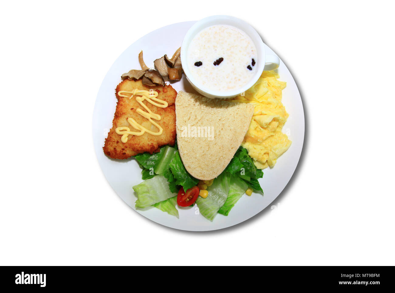 Isolated omelet top view hi-res stock photography and images - Alamy