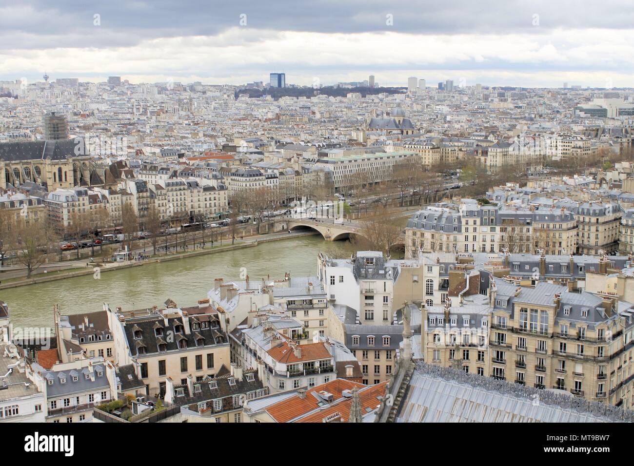 aerial view of the city of Paris, French capital Stock Photo - Alamy