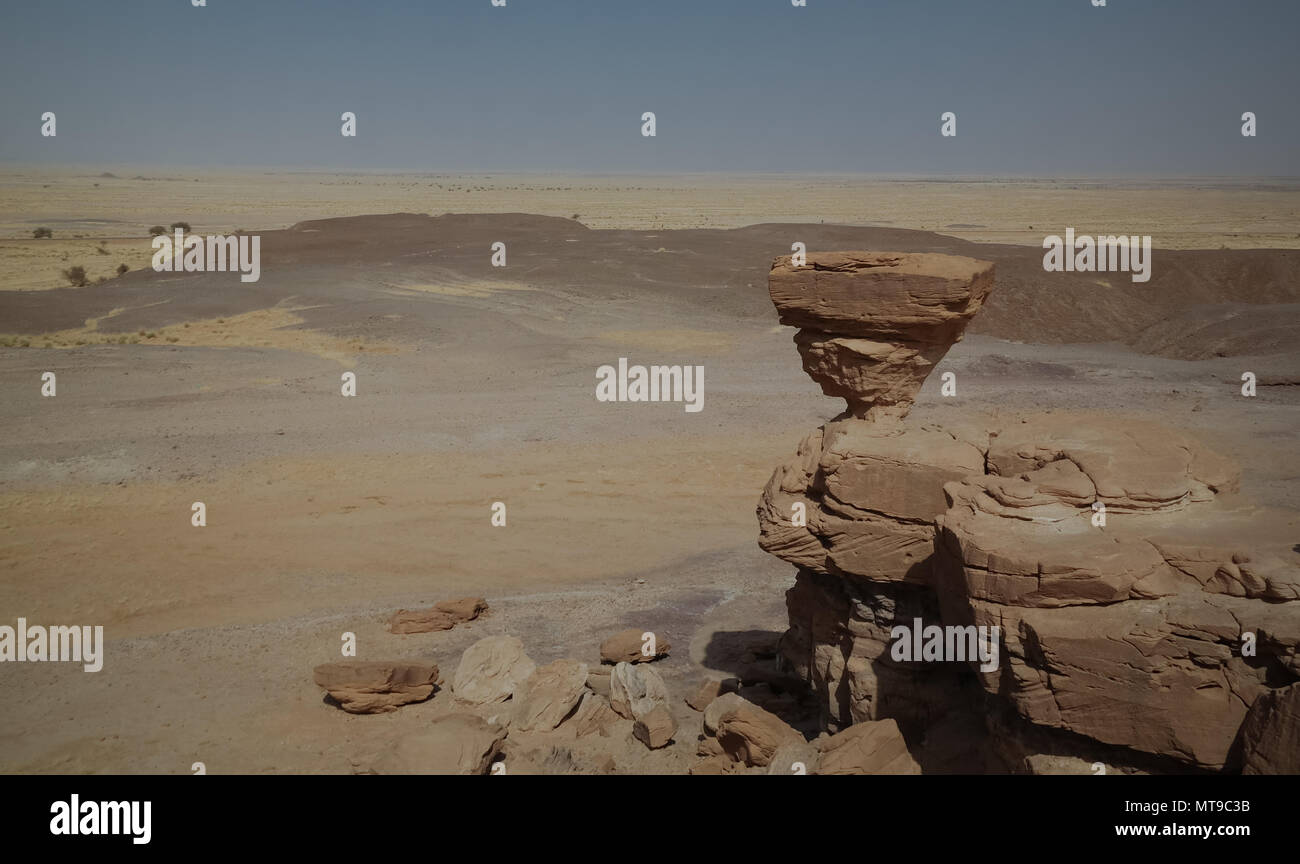 Rock formation at Sahara desert near Tchirozerine region near Agadez ...