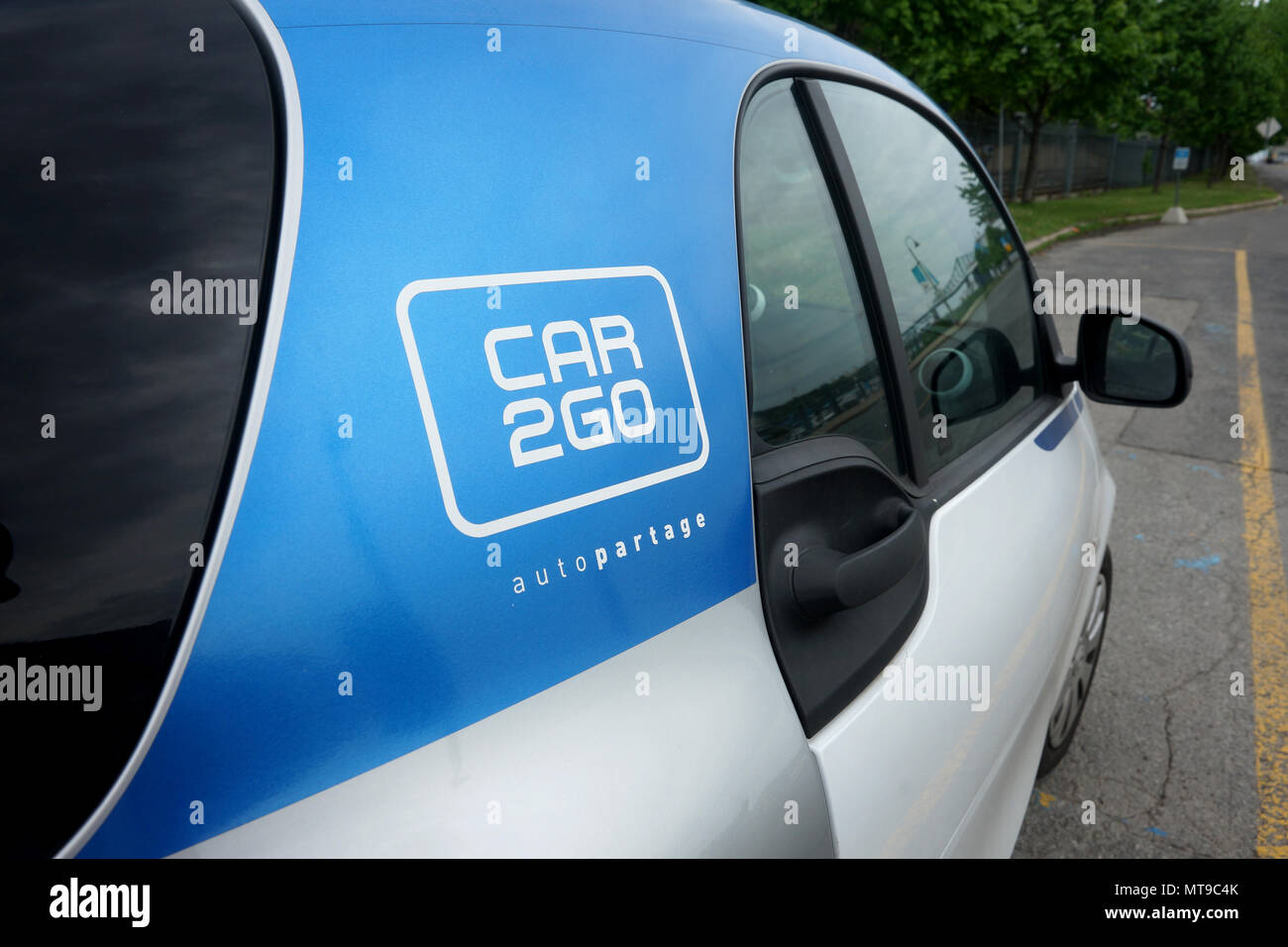 Montreal,Canada,27 May,2018.Car2 Go car-sharing service automobile ...