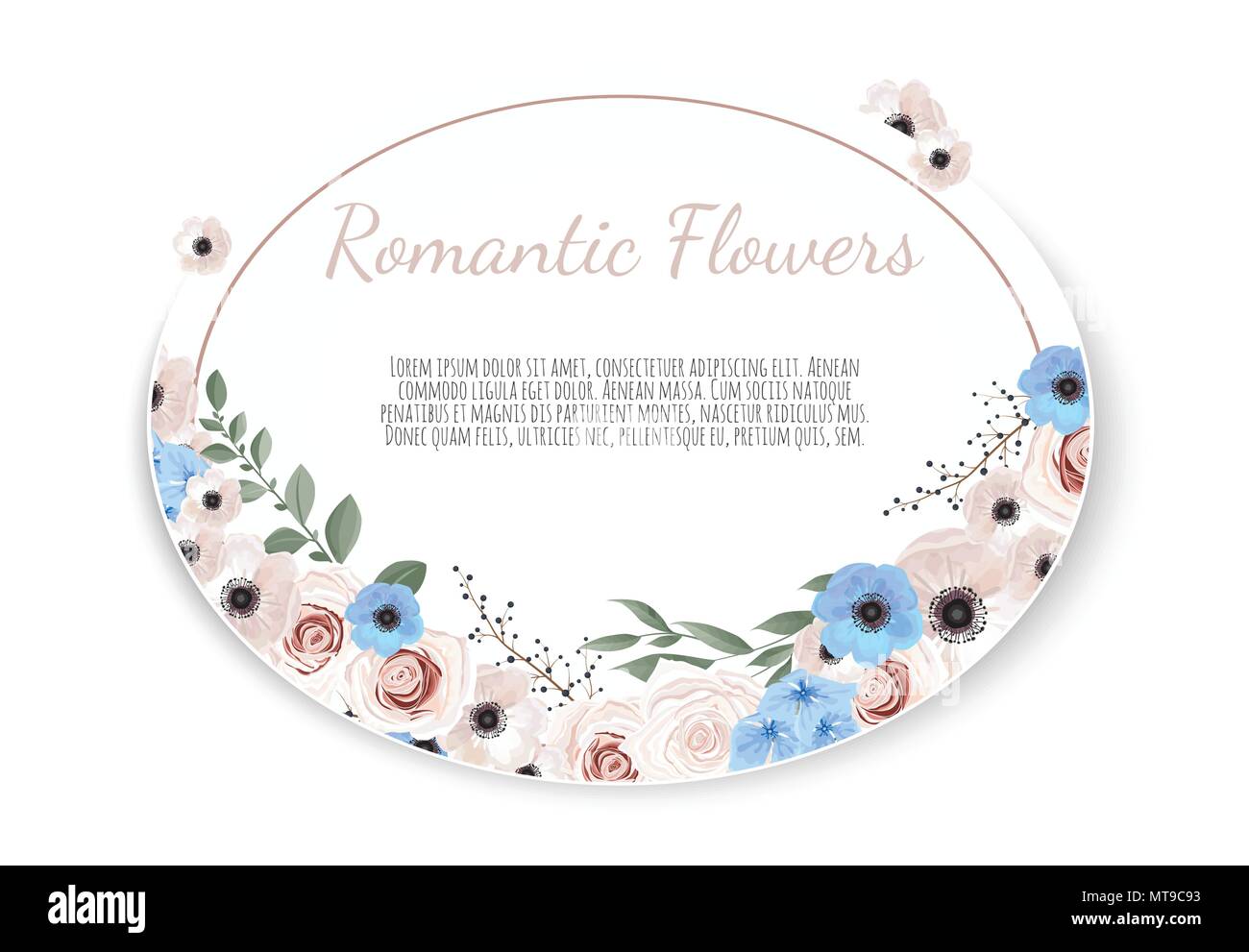 Vector set. Vintage labels with flowers. Frame border with copy space ...