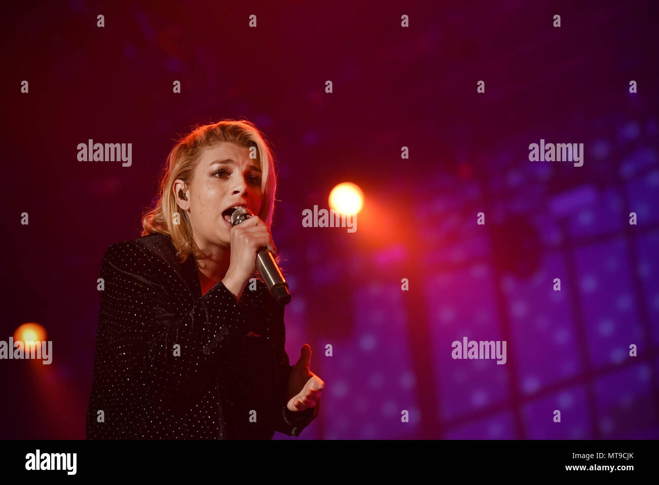 Napoli, Italy. 28th May, 2018. The Italian singer and songwriter Emma ...