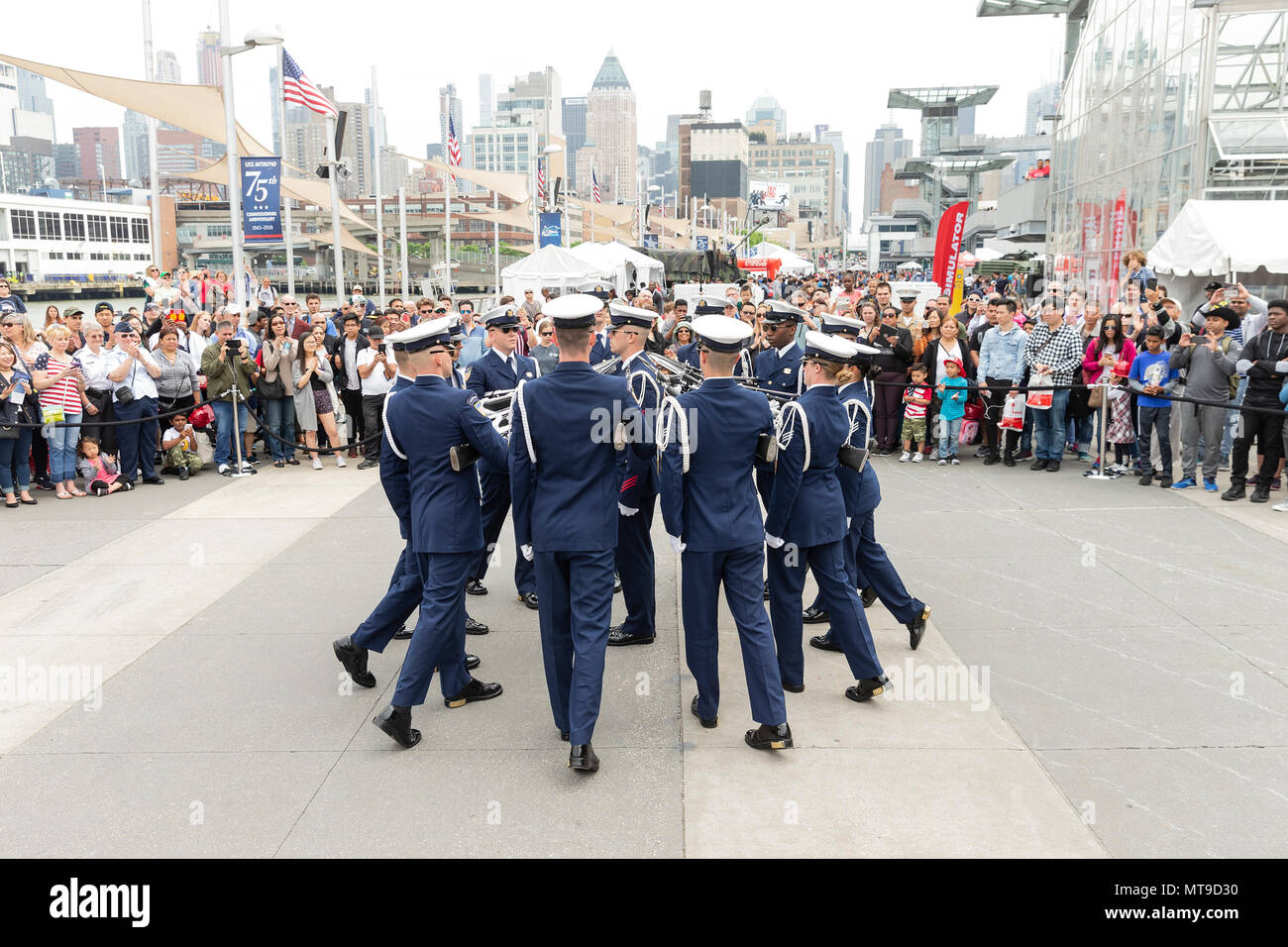 New York, United States. 28th May, 2018. US Coast Guard Honor members ...