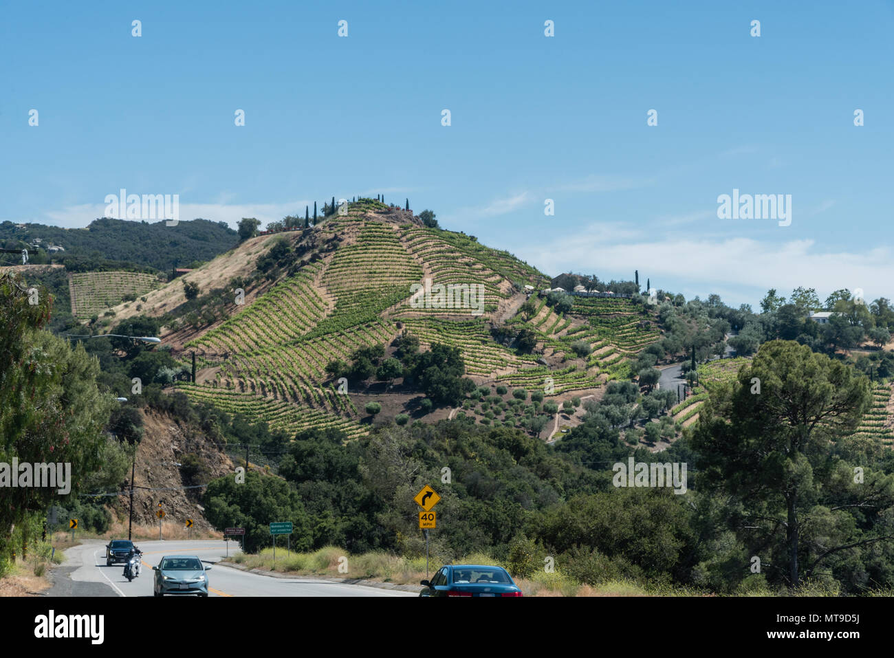 Small winery vista in Malibu, California Stock Photo - Alamy