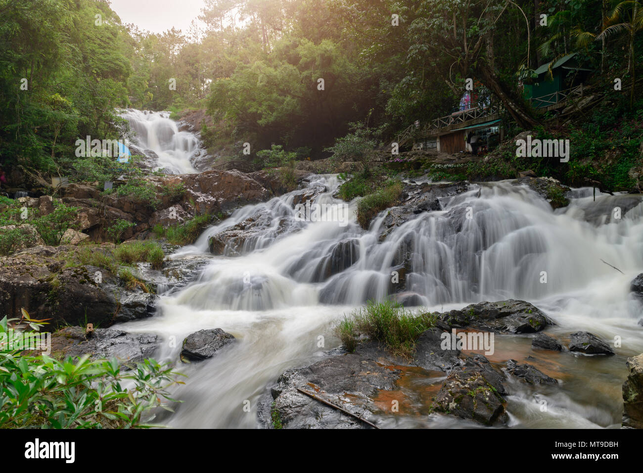 Beautiful Datanla Waterfalls, Dalat, Vietnam, Asia. Popular tourist ...