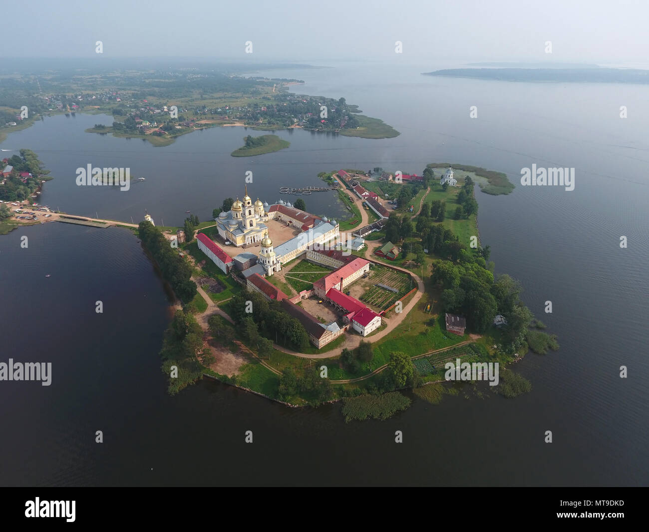 Aerial view on monastery seliger hi-res stock photography and images ...