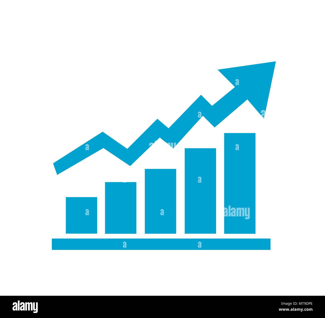 Vector growing graph icon Stock Vector Image & Art - Alamy