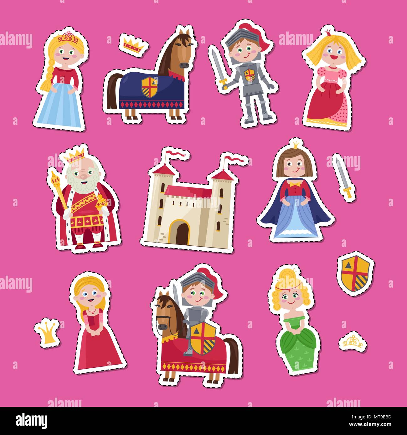 Fairytale medieval set in cartoon style Stock Vector Image & Art - Alamy