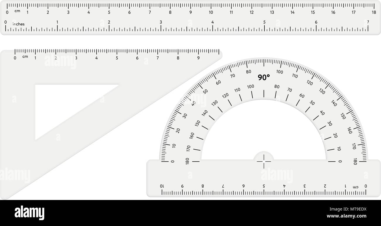 Various transparent rulers on white background Stock Vector Image & Art ...