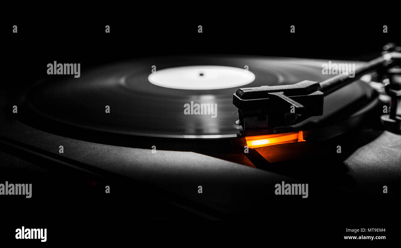 old style turntable with needle Stock Photo - Alamy