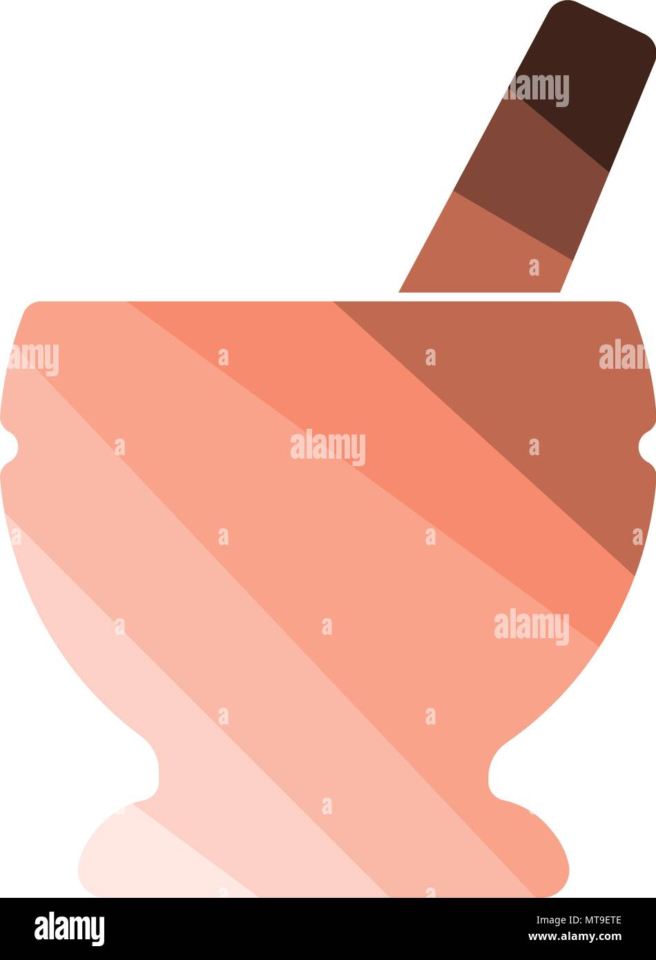 Icon of chemistry mortar. Flat color design. Vector illustration Stock ...