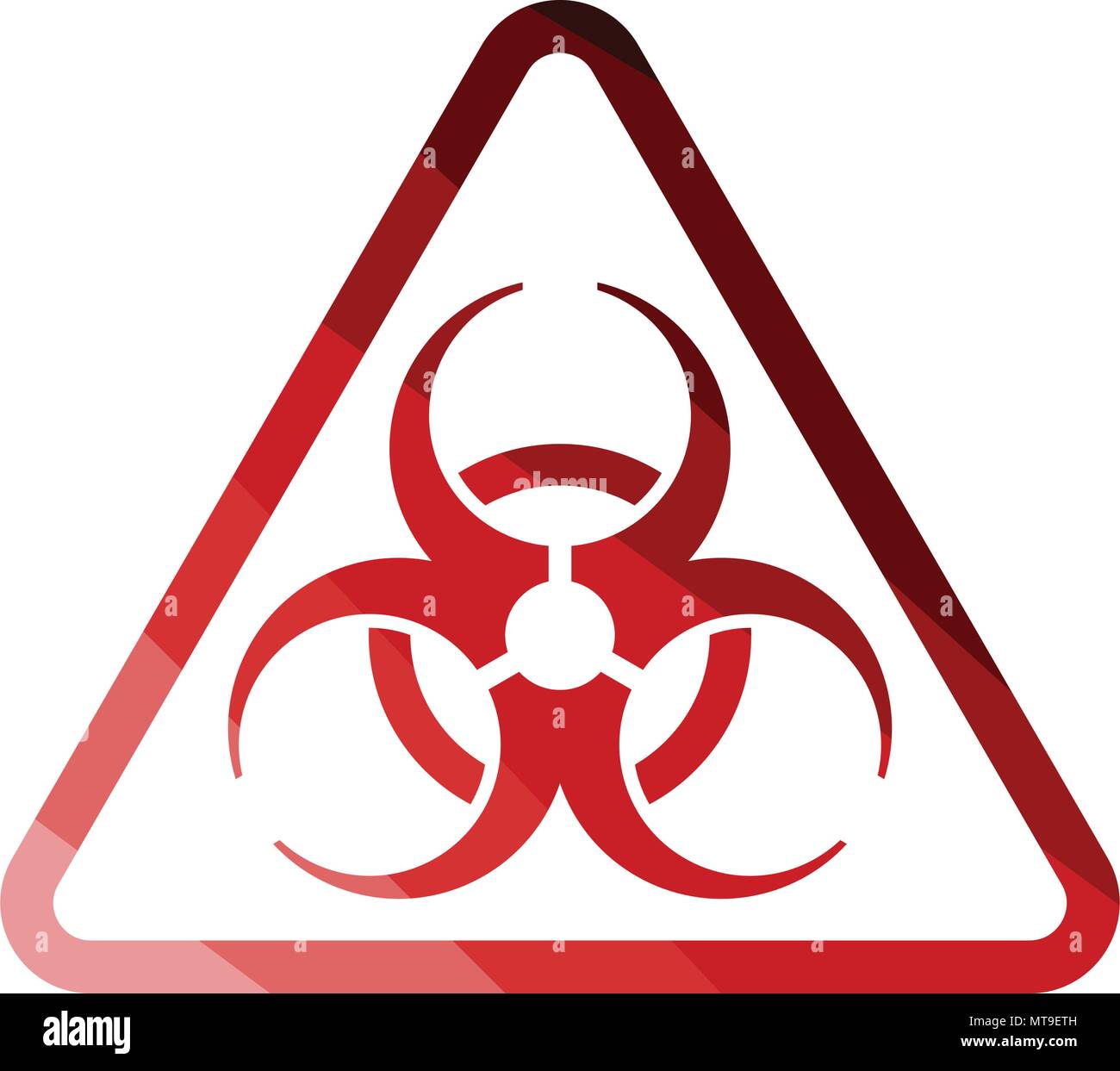 Icon of biohazard. Flat color design. Vector illustration Stock Vector ...