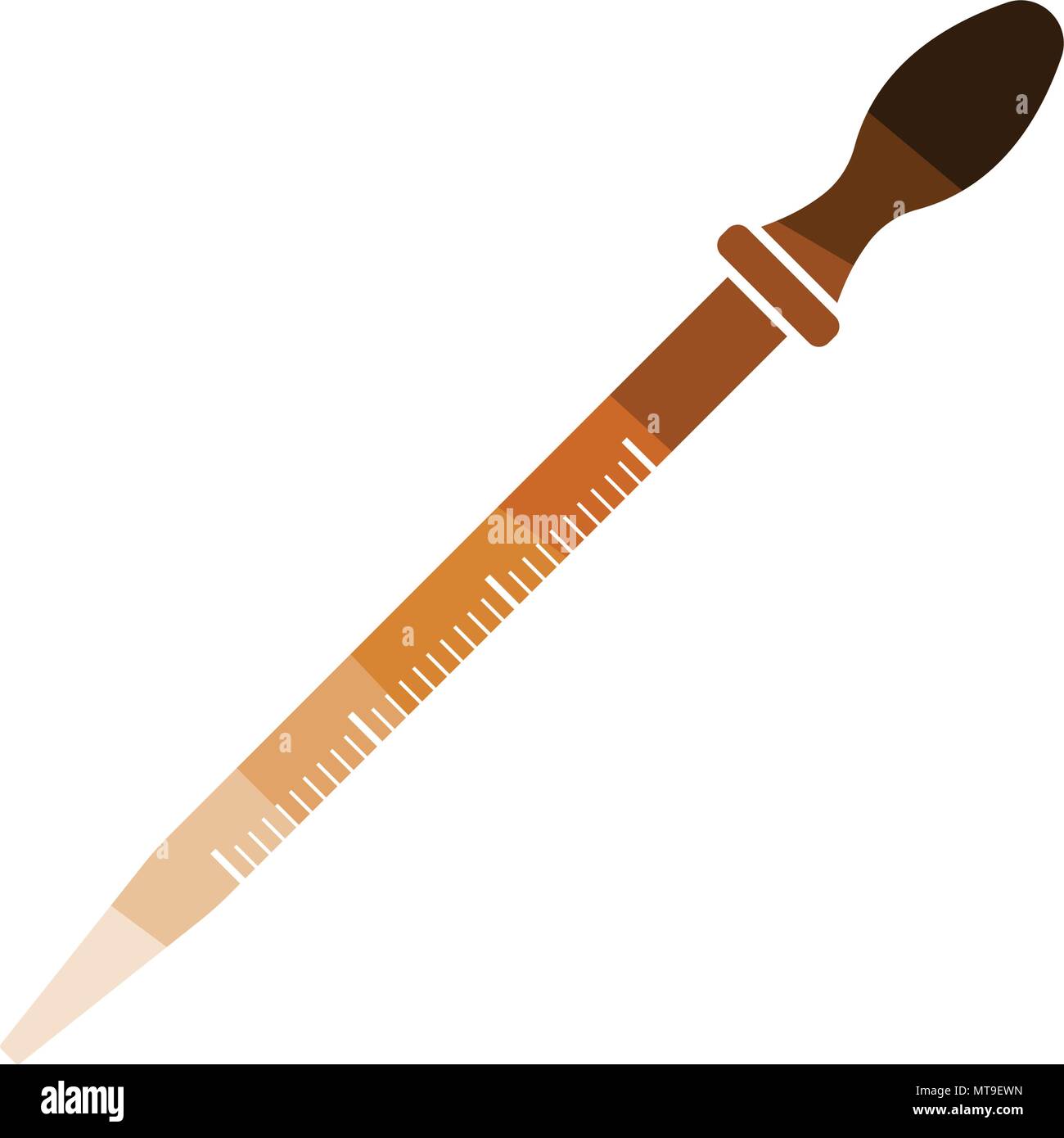 Icon of chemistry dropper. Flat color design. Vector illustration Stock ...
