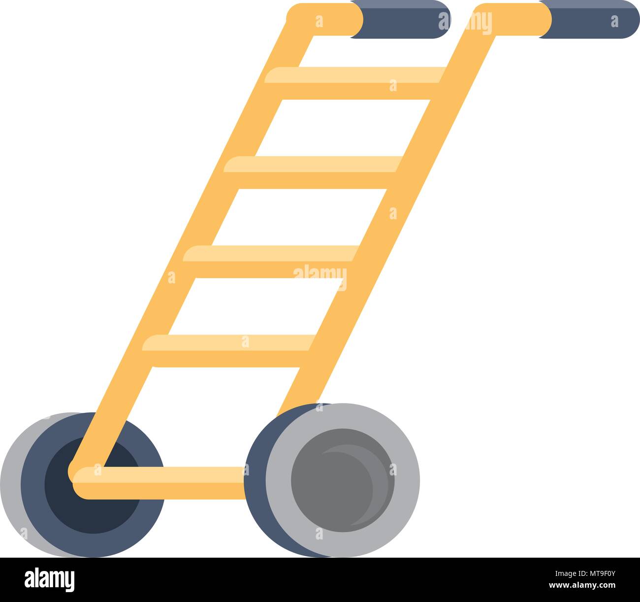 handcart icon over white background, colorful design. vector ...